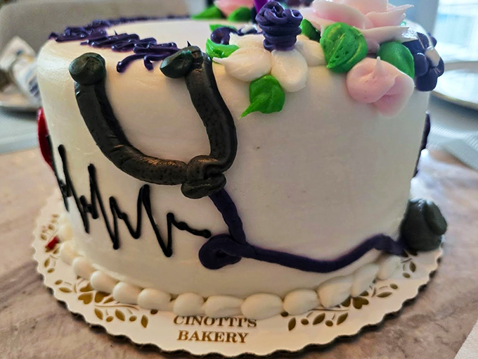 A cake that's music to our eyes! This fondant masterpiece hits all the right notes, proving that at Cinotti's, baking is truly an art form.