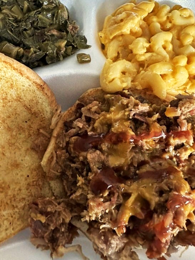 The holy grail of handheld happiness! This chopped pork sandwich is ready to make your day &ndash; and possibly your week.