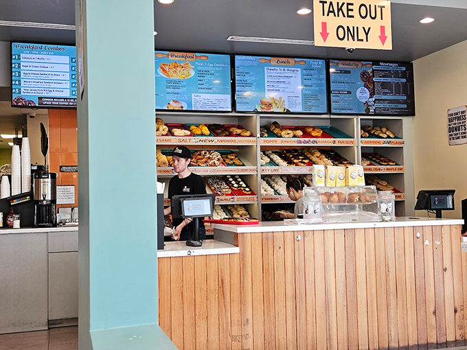 Feast your eyes on the donut promised land. It's like looking at the Sistine Chapel ceiling but with more sprinkles and less guilt.