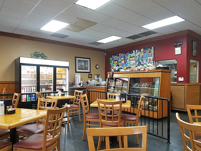 Where every table feels like the best seat in the house. This dining area serves up comfort with a side of nostalgia.