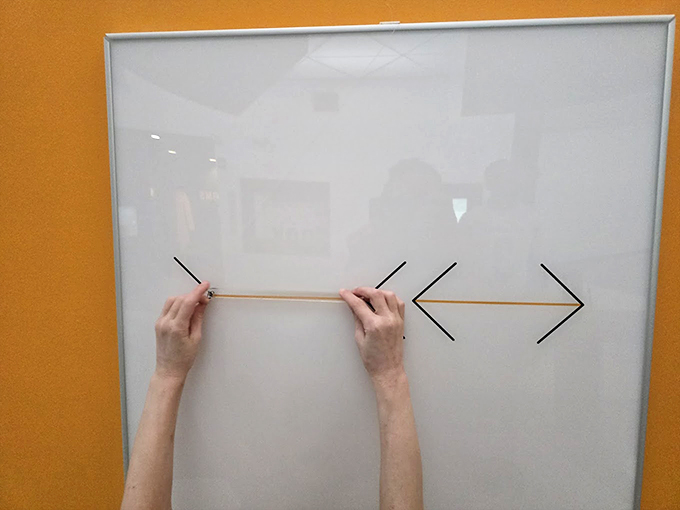 Hands up if you can make these lines longer! This interactive illusion proves that sometimes, the simplest tricks are the most mind-boggling. It's like a magic show for your fingertips!