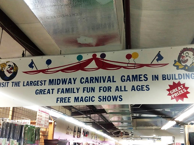 Step right up to the greatest show in retail! This banner promises magic, prizes, and memories &ndash; just bring your sense of wonder (and some cash).