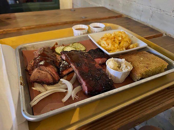 A meat lover's dream and a cardiologist's nightmare all on one tray. But hey, life's too short for sensible portions!