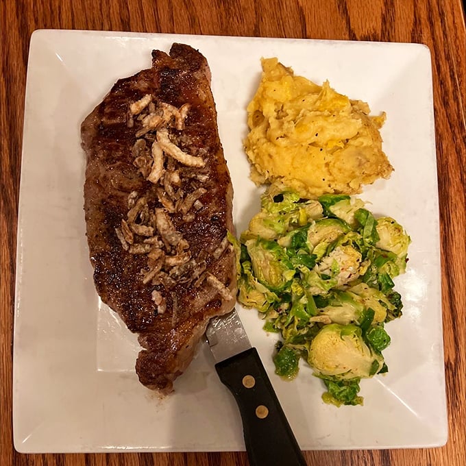 Who needs the Big Apple when you've got this juicy New York strip right here in the Mitten State?