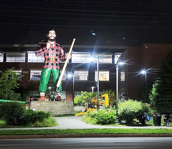 Night watchman extraordinaire, Paul keeps Bangor safe after dark. Who needs a nightlight when you've got a 31-foot beacon of folklore?
