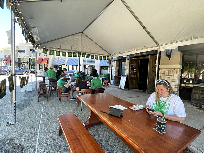 The luck of the Irish meets Florida's sunshine in this outdoor setup. It's like St. Patrick's Day decided to take a beach vacation! Photo credit: Shari Mohman