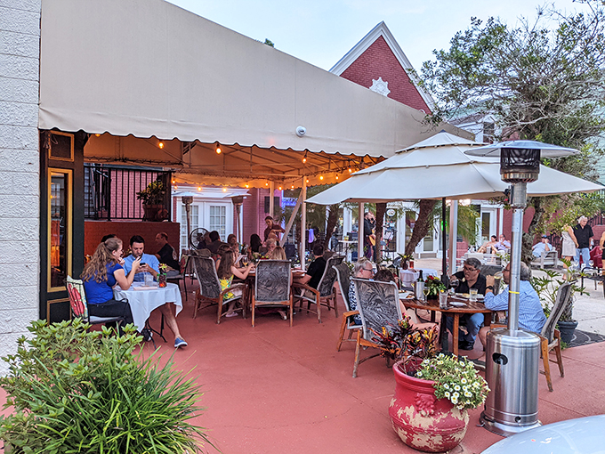 Al fresco dining at its finest. This patio is where "I'll just have a quick bite" turns into a three-hour feast. Photo credit: Steve Zehl