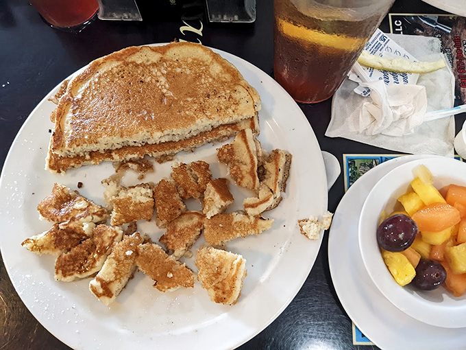 Pancake perfection achieved! These golden discs of joy are fluffier than a cloud and sweeter than your granddaughter's smile. Photo credit: Casey Early