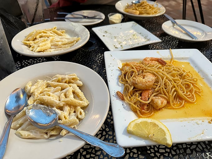 A pasta party on a plate! This spread is what Italian food dreams are made of &ndash; bring your appetite and leave your diet at home. Photo credit: tyler castillo