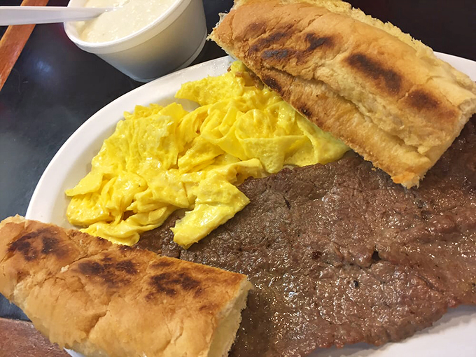 Steak and eggs: The breakfast of champions... and those who aspire to be. This plate is protein-packed proof that mornings can be amazing. Photo credit: Stefanie F.