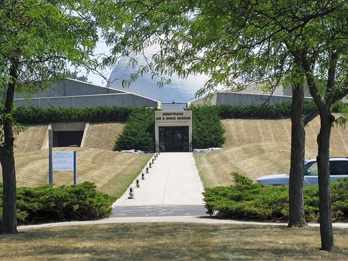 Welcome to the Starship Enterprise&hellip; I mean, Armstrong Air & Space Museum. This entrance is your gateway to the final frontier.