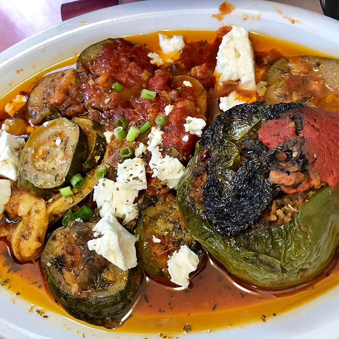 Stuffed peppers that are more well-rounded than your average Renaissance man. These veggie vessels are sailing straight into flavor town! Photo credit: Morgan E