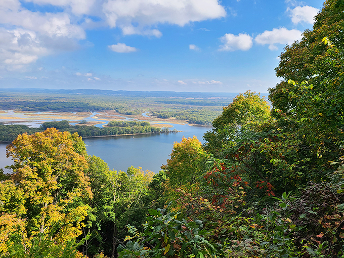 Top of the world, Ma! These bluffs offer Mississippi River views so spectacular, they should come with a vertigo warning. Photo credit: John Honsa