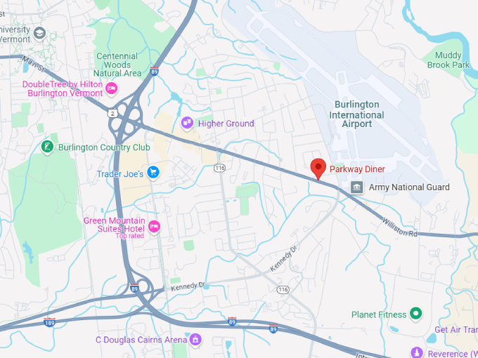 16 parkway diner map