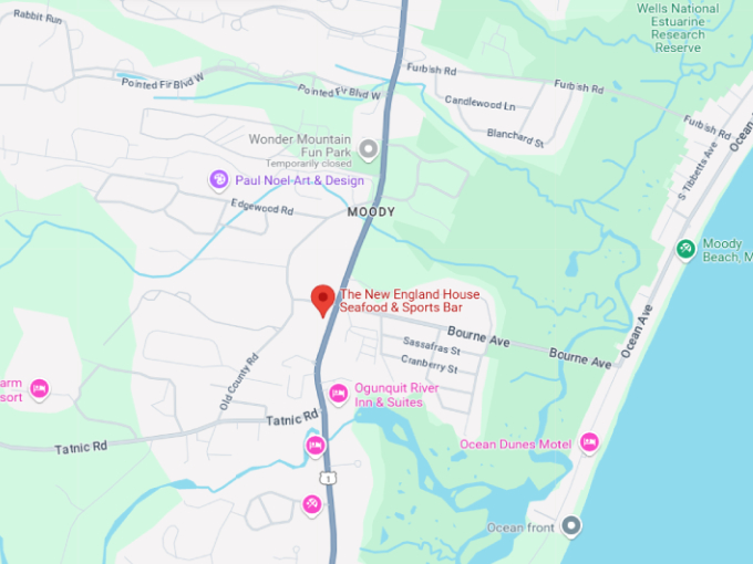 16 the new england house seafood & sports bar map