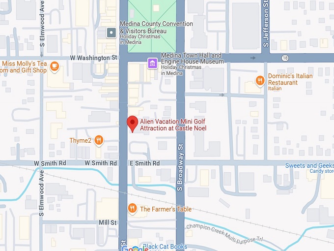 16. alien vacation mini golf map