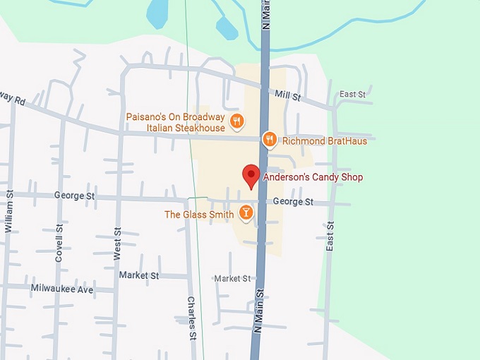 16. anderson's candy shop map