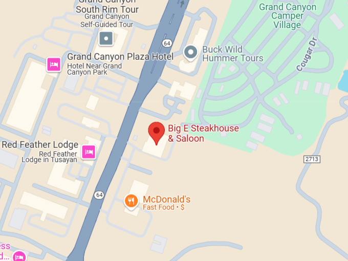 16. big e steakhouse & saloon map