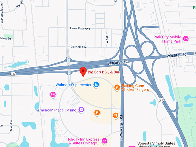 16. big ed's bbq & bar map