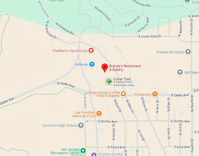 16. brandy's restaurant & bakery map