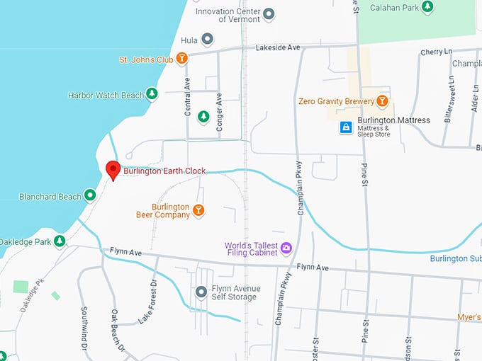 16. burlington earth clock map