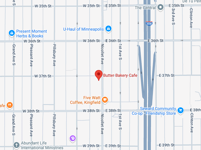 16. butter bakery cafe map