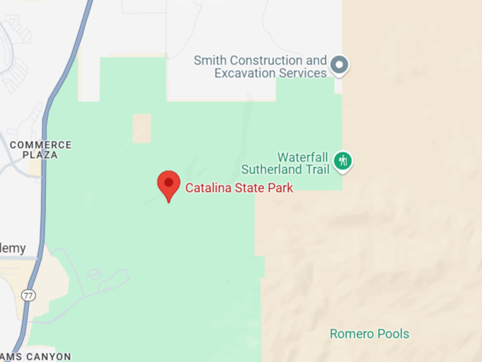 16. catalina state park map