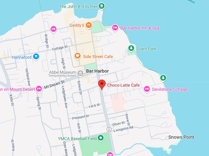 16. choco latte cafe map