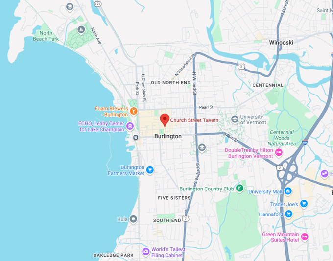 16. church street tavern map