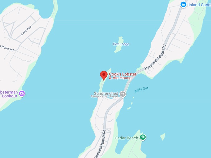 16. cook's lobster & ale house map