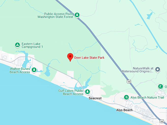 16. deer lake state park map