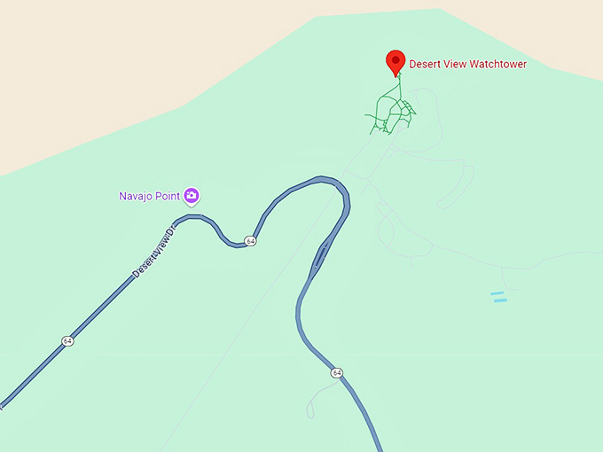 16. desert view watchtower map