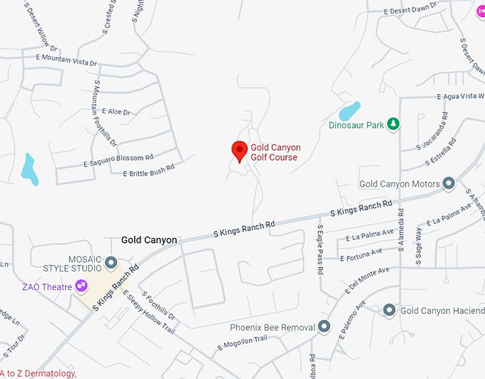 16. dinosaur mountain at gold canyon golf resort map