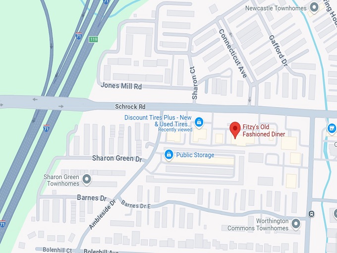 16. fitzys old fashioned diner map