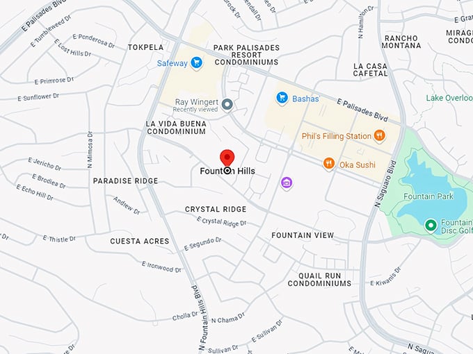 16. fountain hills, arizona map