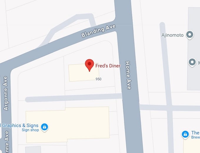 16. fred's diner map