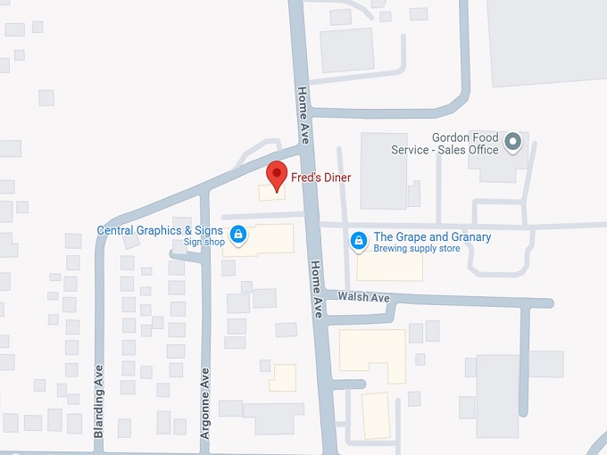 16. fred's diner map