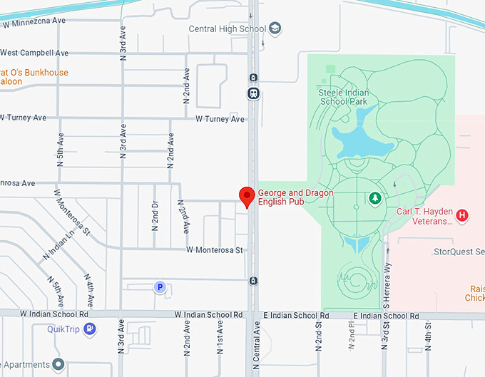 16. george and dragon english pub map