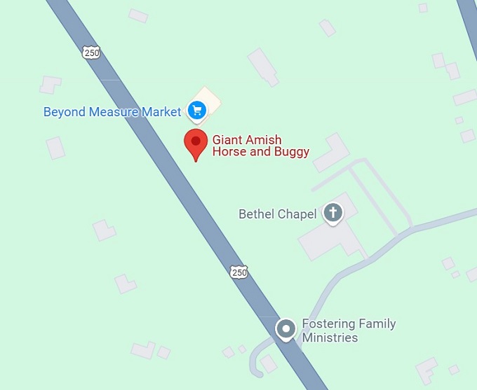 16. giant amish horse and buggy map