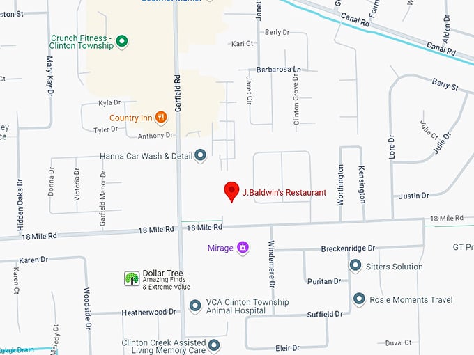 16. j.baldwin's restaurant map