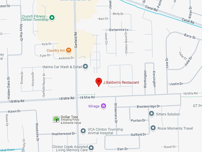 16. j.baldwin's restaurant map