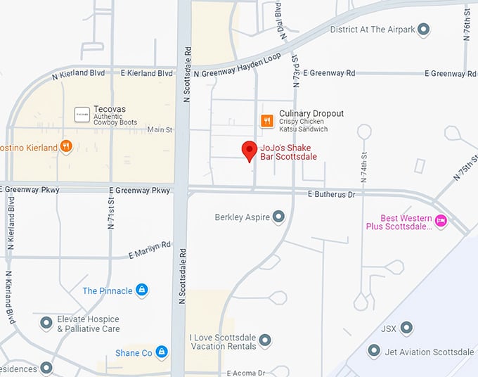 16. jojo's shake bar scottsdale map