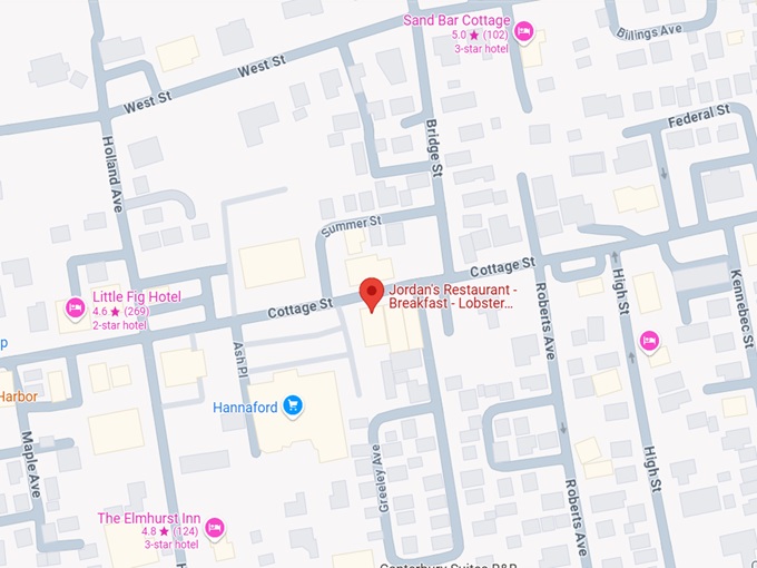 16. jordan's restaurant - breakfast - lobster rolls - burgers - pancakes - sandwiches map