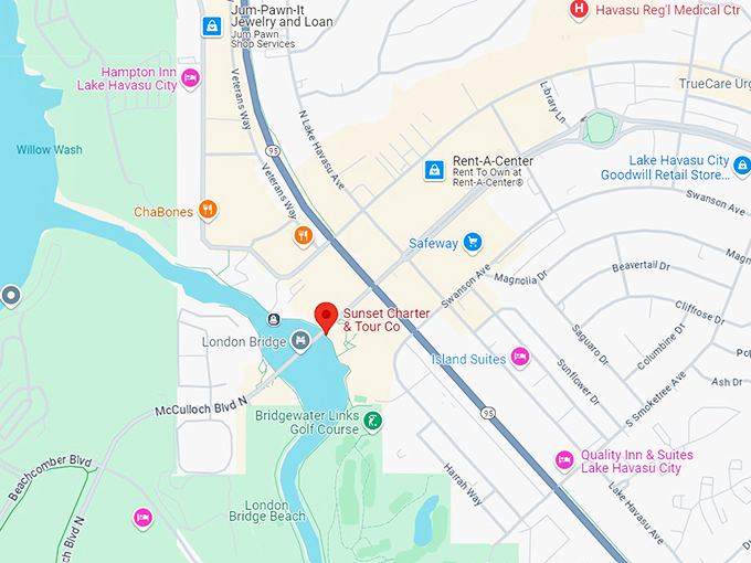 16. ligthouse tour from sunset charter & tour co. map