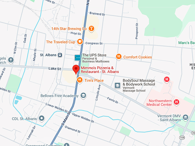 16. mimmo's pizzeria & restaurant map