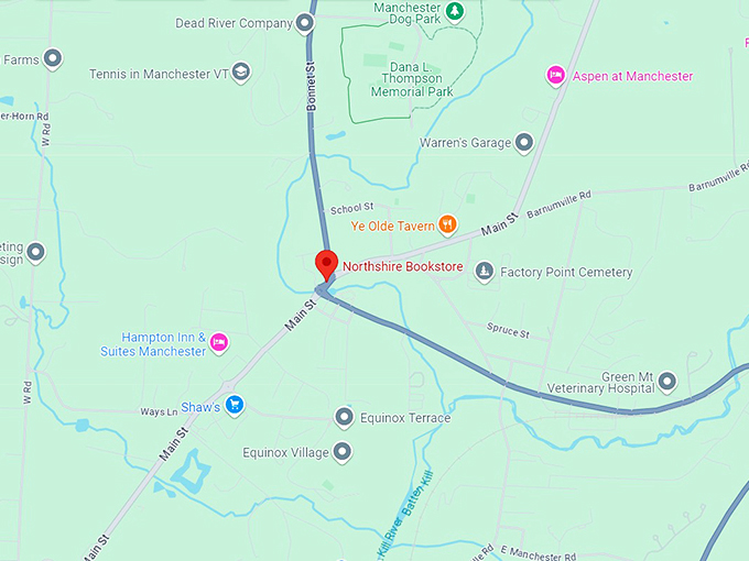 16. northshire bookstore map