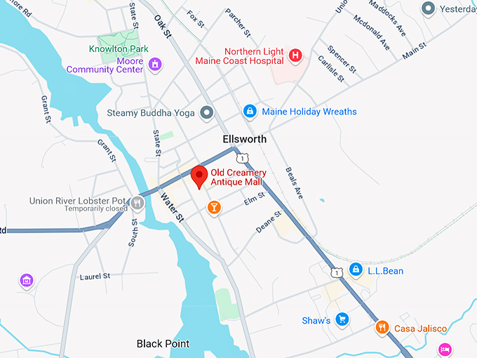 16. old creamery antique mall map