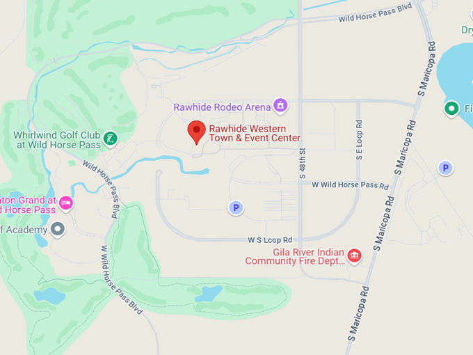 16. rawhide western town & event center map
