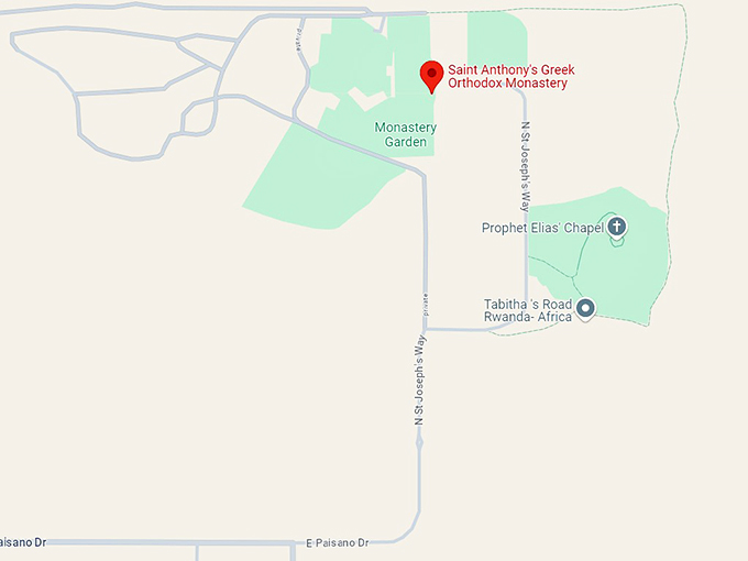 16. saint anthony's greek orthodox monastery map