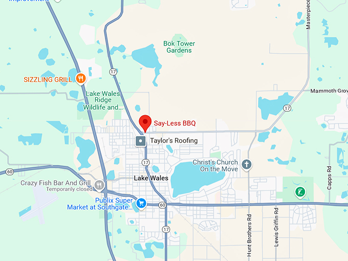 16. say less bbq map